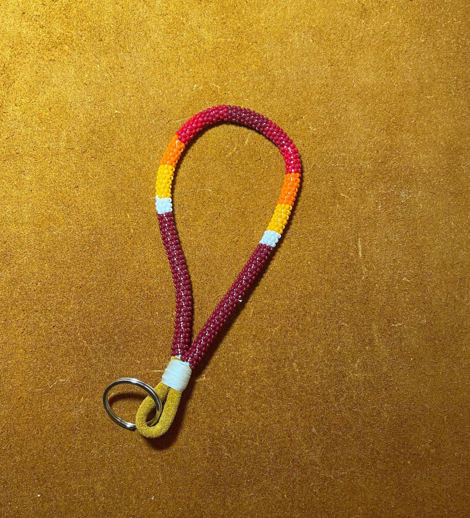 Red NATIVE BEADED KEYCHAIN Gift Idea Elegant Key Holder | Etsy