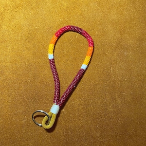 Red - NATIVE BEADED KEYCHAIN - Gift Idea, Elegant, Key Holder, Wrist ...