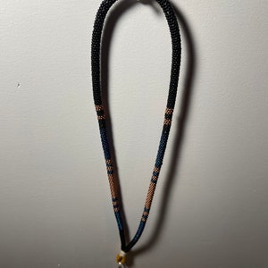 Copper & Abalone - NATIVE BEADED LANYARD - Copper, Navy - Etsy