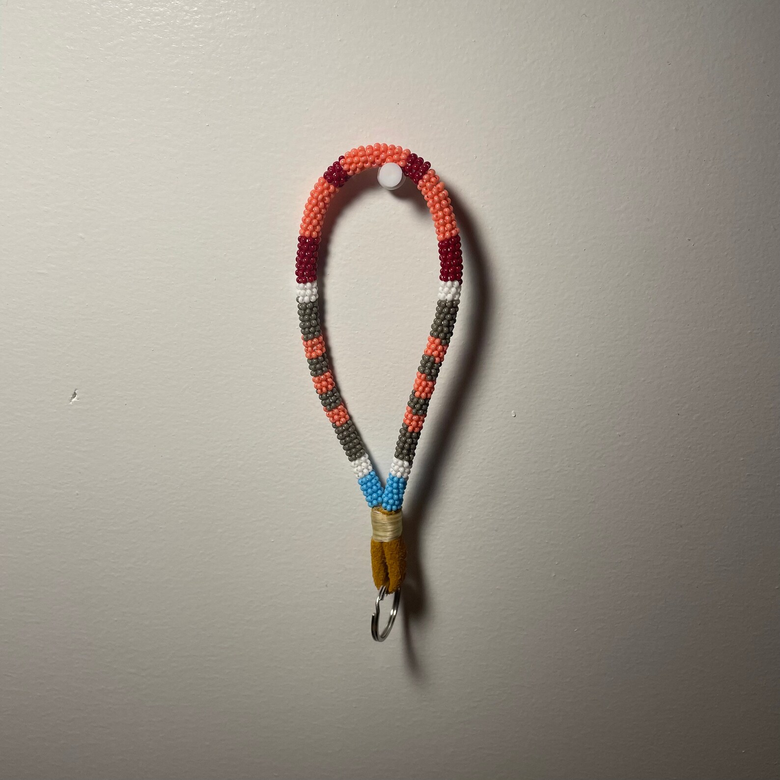 Salmon NATIVE BEADED KEYCHAIN Gift Idea Elegant Key | Etsy