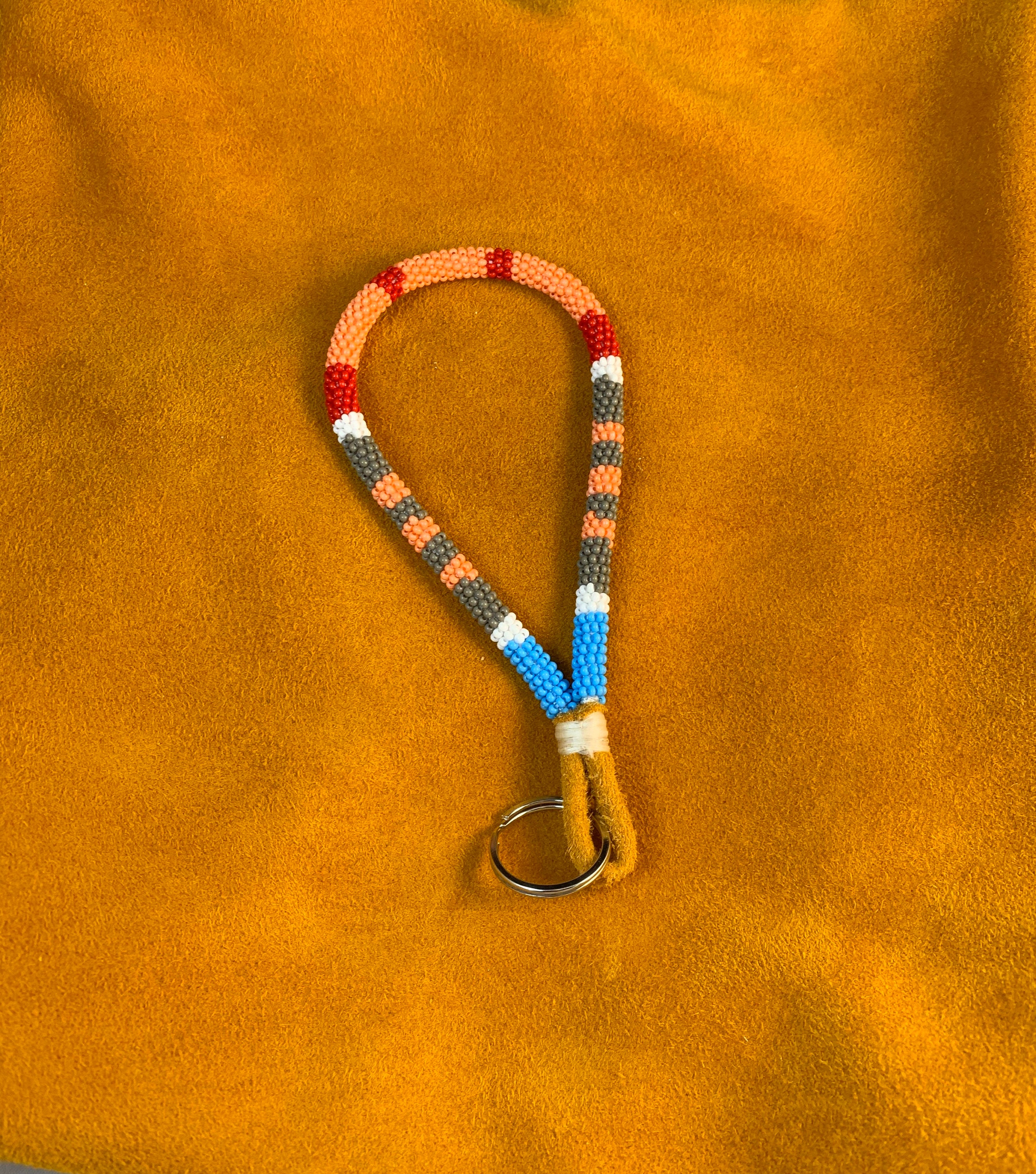 Salmon NATIVE BEADED KEYCHAIN Gift Idea Elegant Key | Etsy