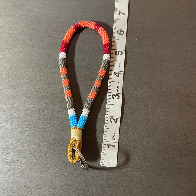 Salmon NATIVE BEADED KEYCHAIN Gift Idea Elegant Key | Etsy