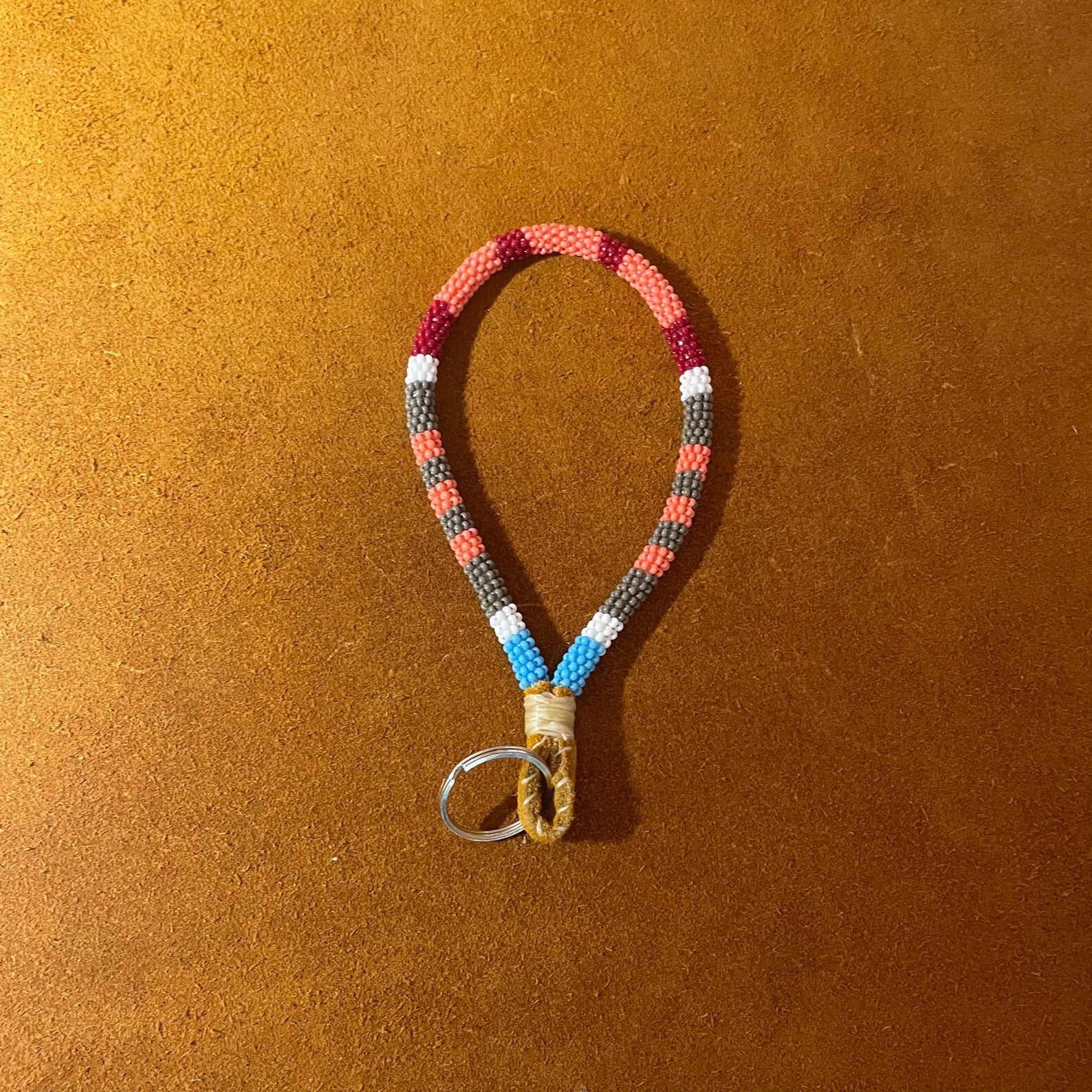 Salmon NATIVE BEADED KEYCHAIN Gift Idea Elegant Key | Etsy