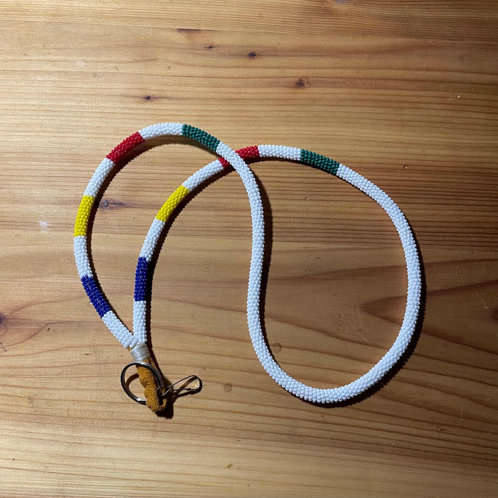 Hudson Bay Company NATIVE BEADED LANYARD White Red Blue - Etsy