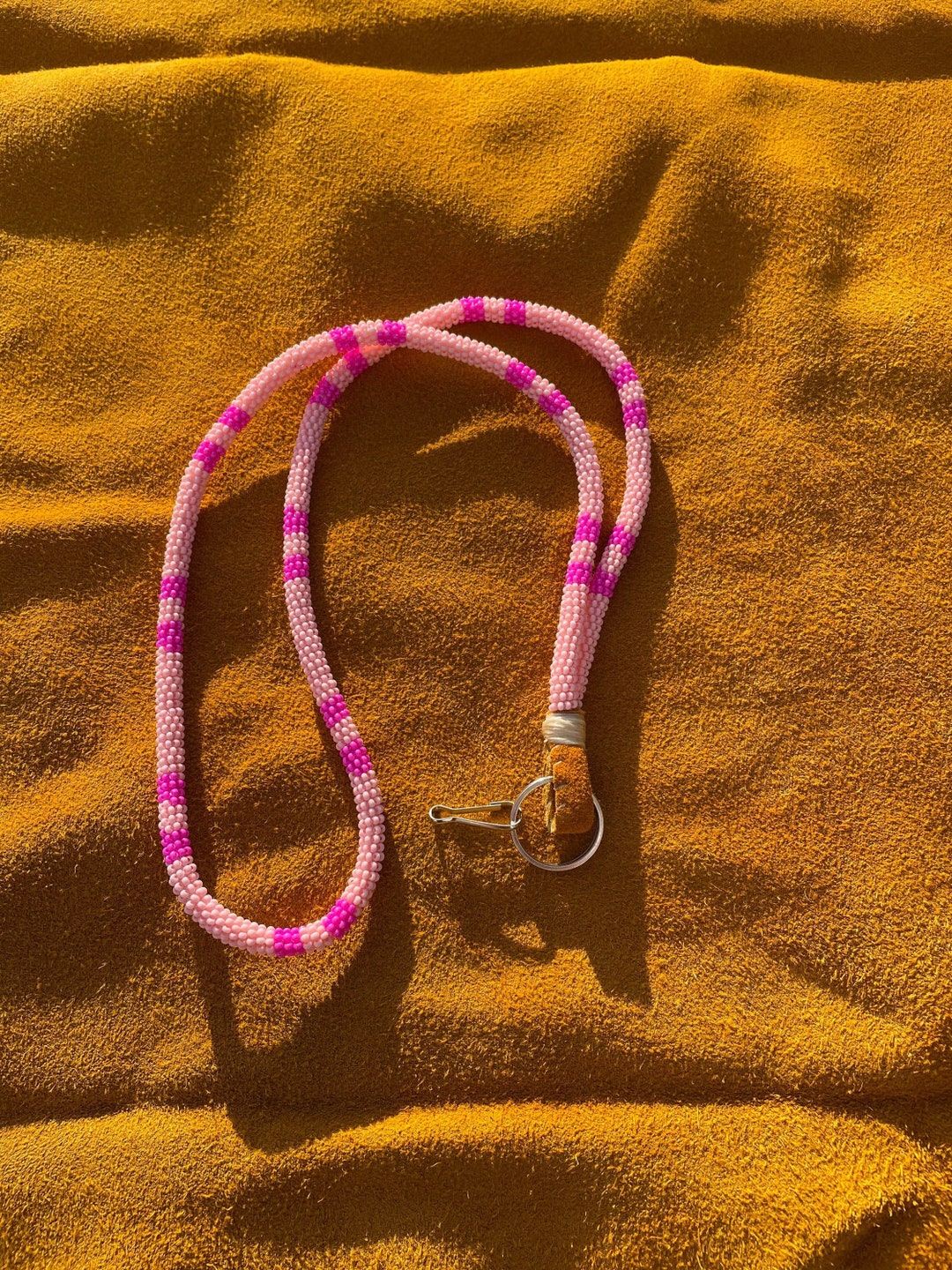 Pink- NATIVE BEADED Lanyard - Light Pink, Dark Pink - Etsy