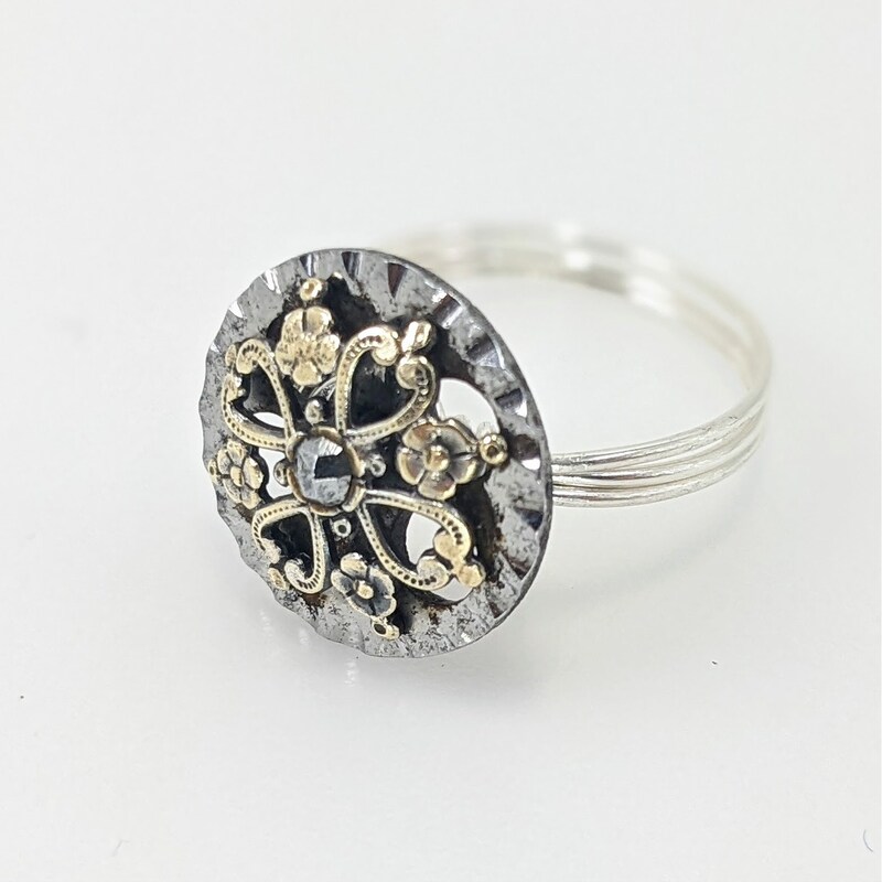 Mixed Metal Ring - Etsy