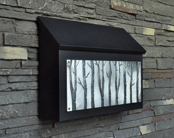 Birch Tree Wall Mount Mailbox Vertical | Etsy