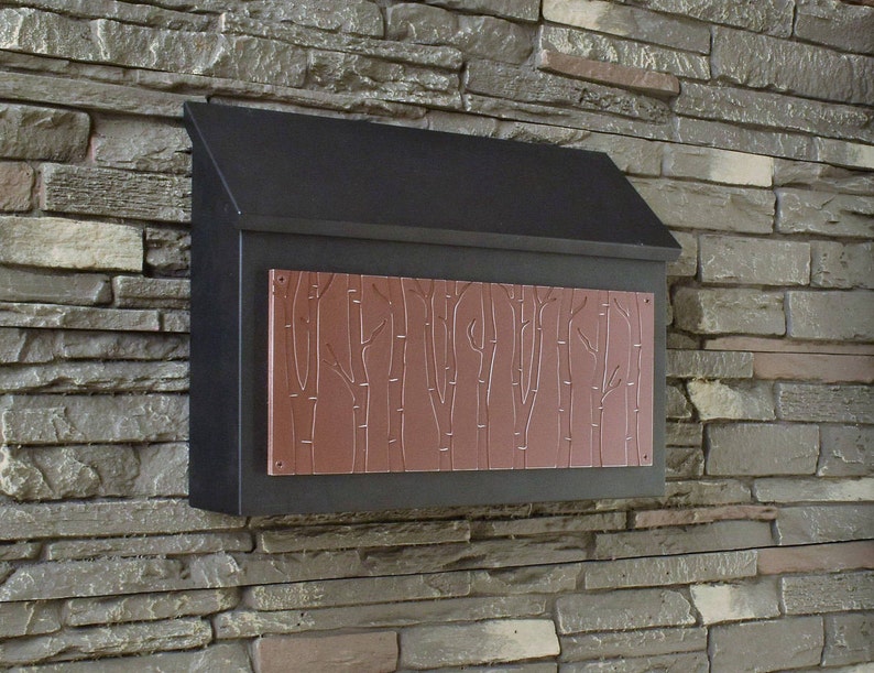 Birch Tree Wall Mount Mailbox Horizontal | Etsy