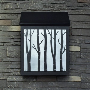 Birch Tree Wall Mount Mailbox - Vertical - Etsy