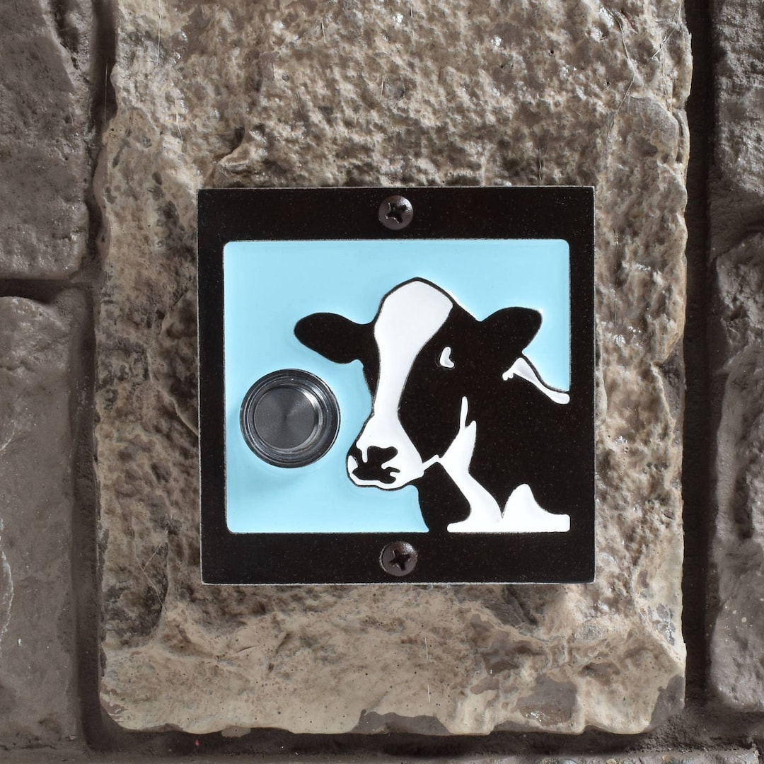 Dairy Cow Doorbell With Lighted Button - Etsy