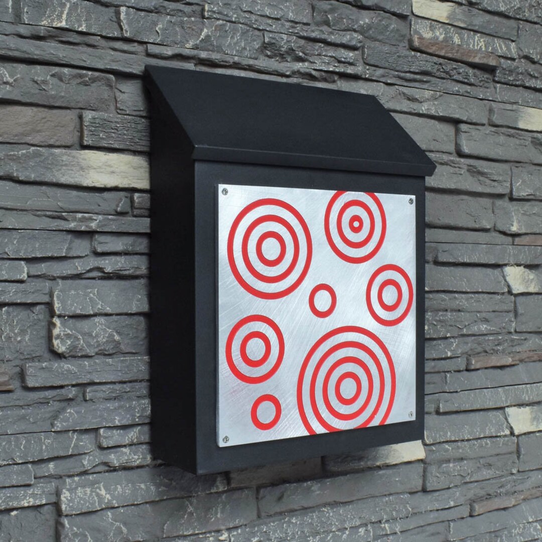 Modern Bullseye Wall Mount Mailbox - Vertical - Etsy