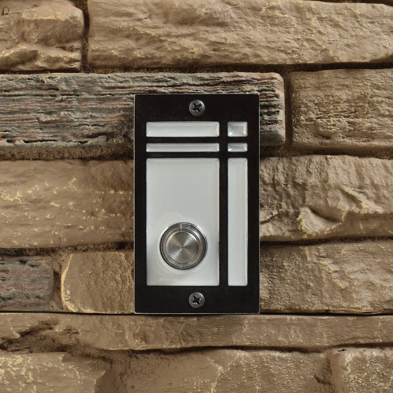 Mid Centruy Modern Doorbell with Lighted Button | Etsy