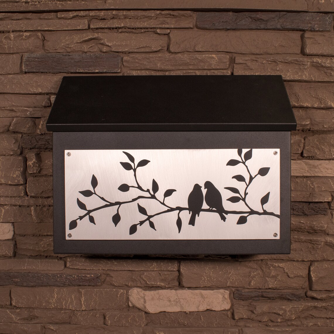 Bird Lovers Wall Mount Mailbox Horizontal | Etsy