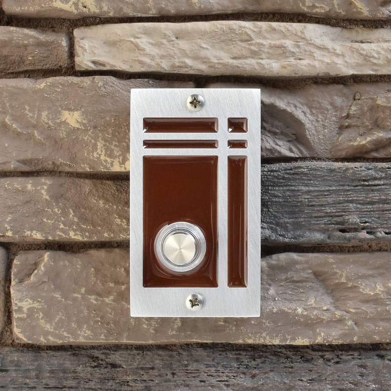 Mid Centruy Modern Doorbell with Lighted Button | Etsy
