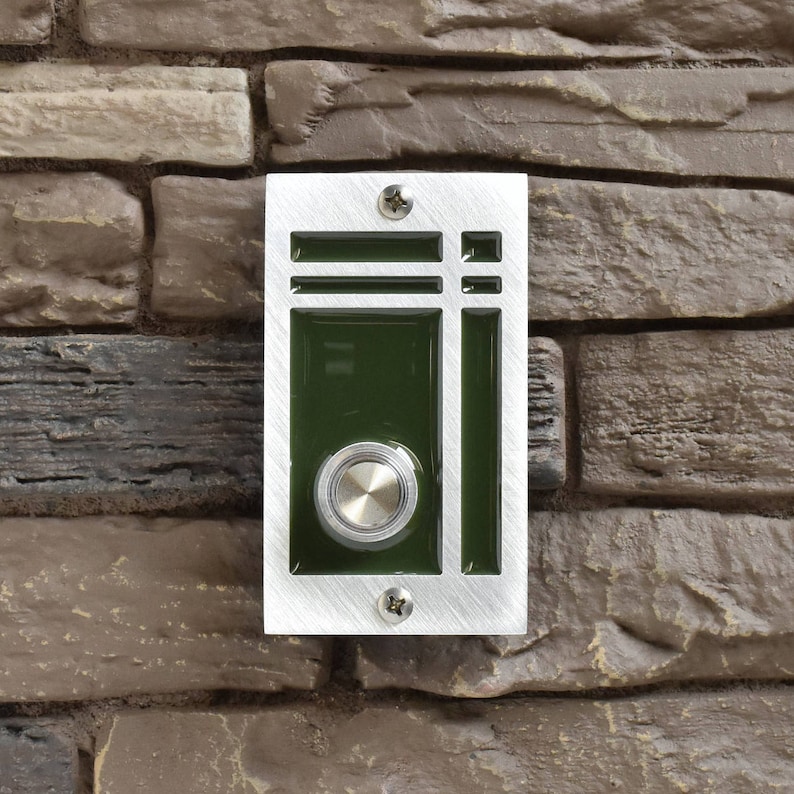 Mid Centruy Modern Doorbell with Lighted Button | Etsy