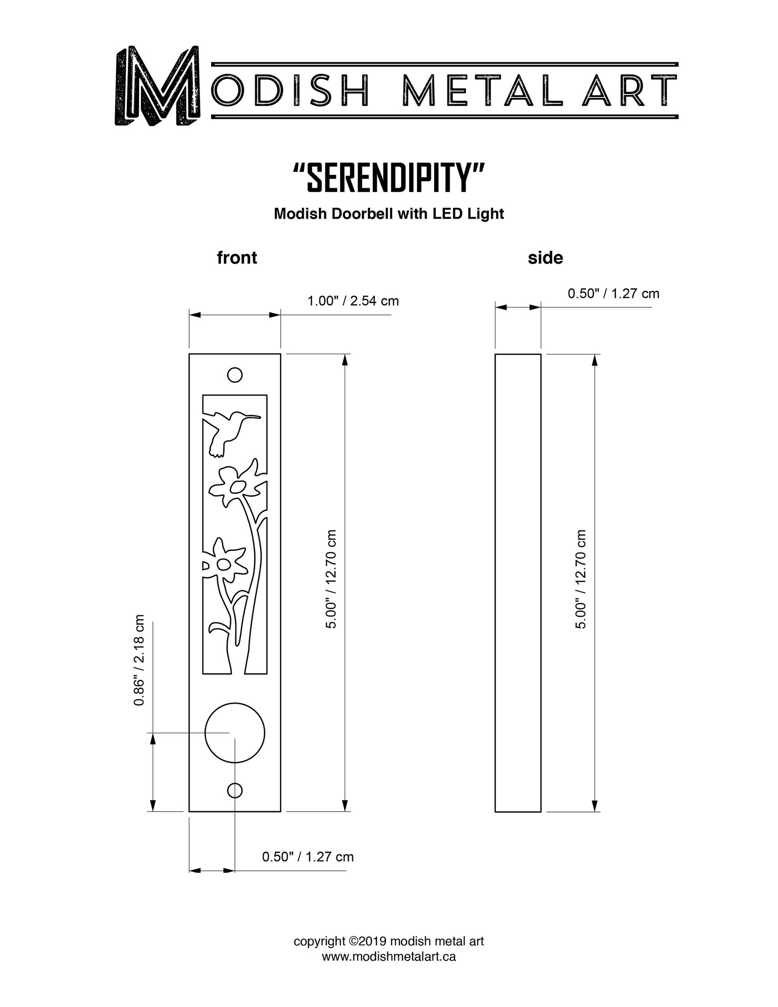 Hummingbird Doorbell With Lighted Button - Etsy
