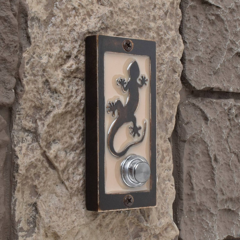 Gecko Doorbell With Lighted Button - Etsy