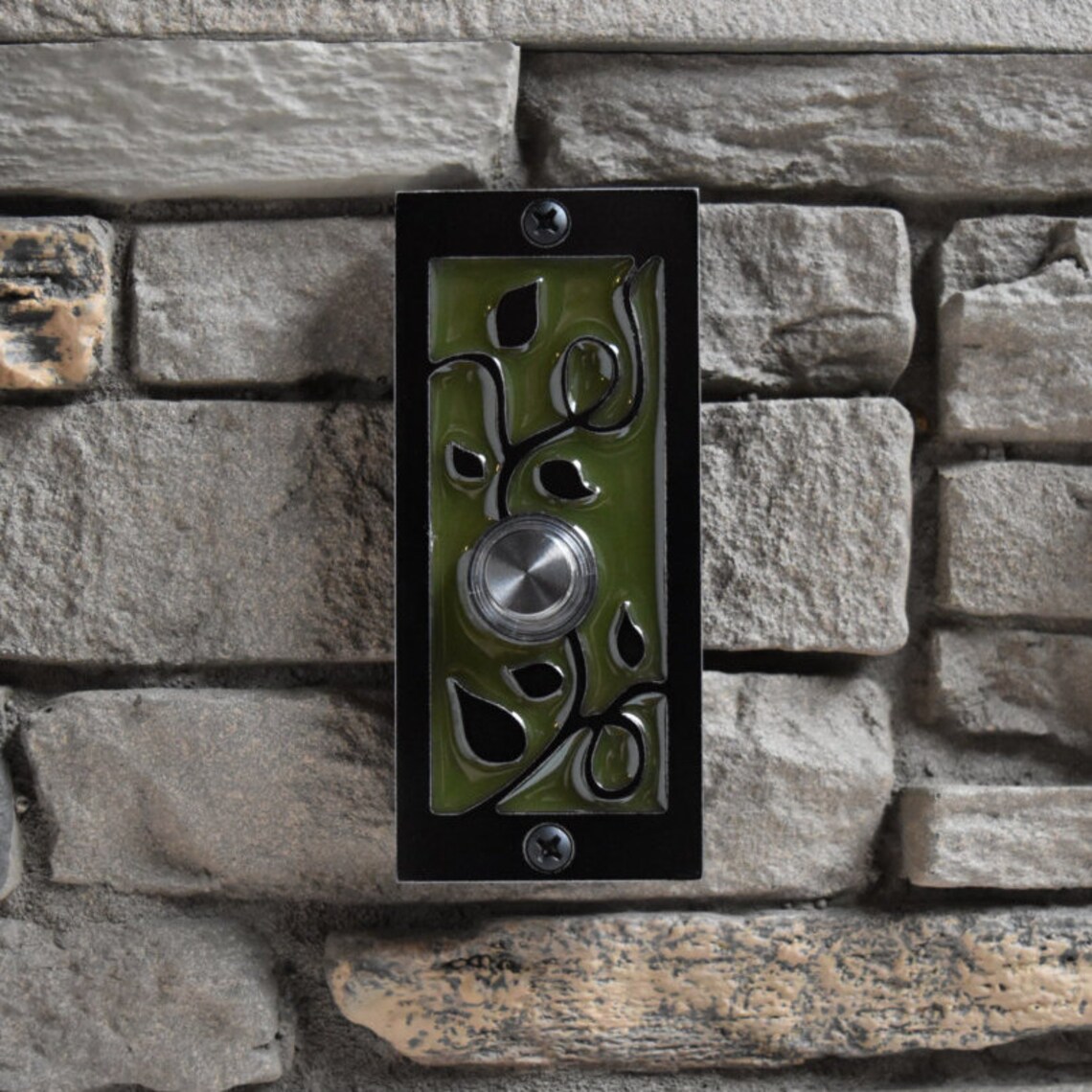 Ivy Leaf Doorbell With Lighted Button - Etsy