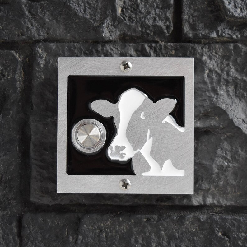 Dairy Cow Doorbell With Lighted Button - Etsy