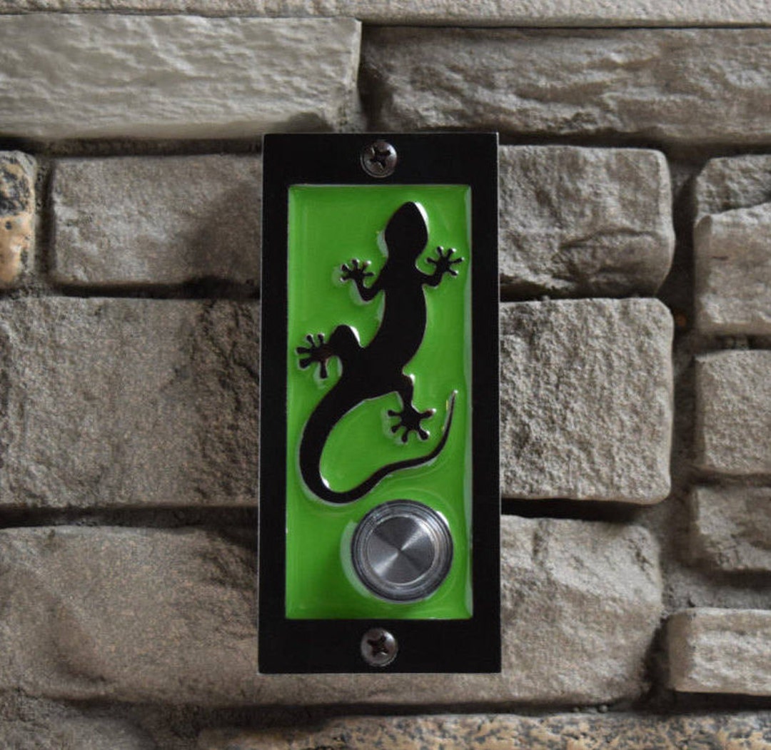 Gecko Doorbell With Lighted Button - Etsy