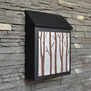 Birch Tree Wall Mount Mailbox - Vertical - Etsy