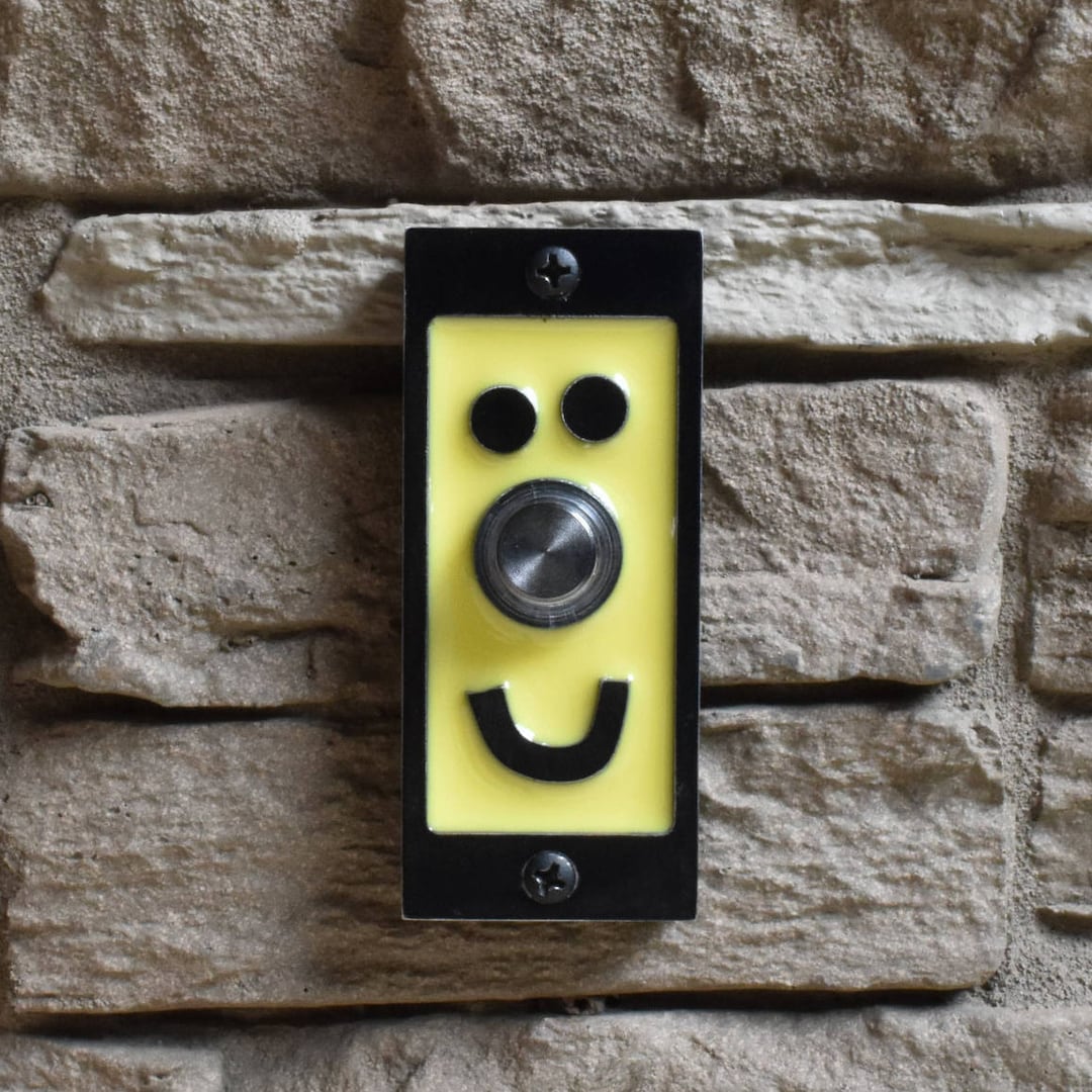 Happy Face Doorbell With Lighted Button - Etsy