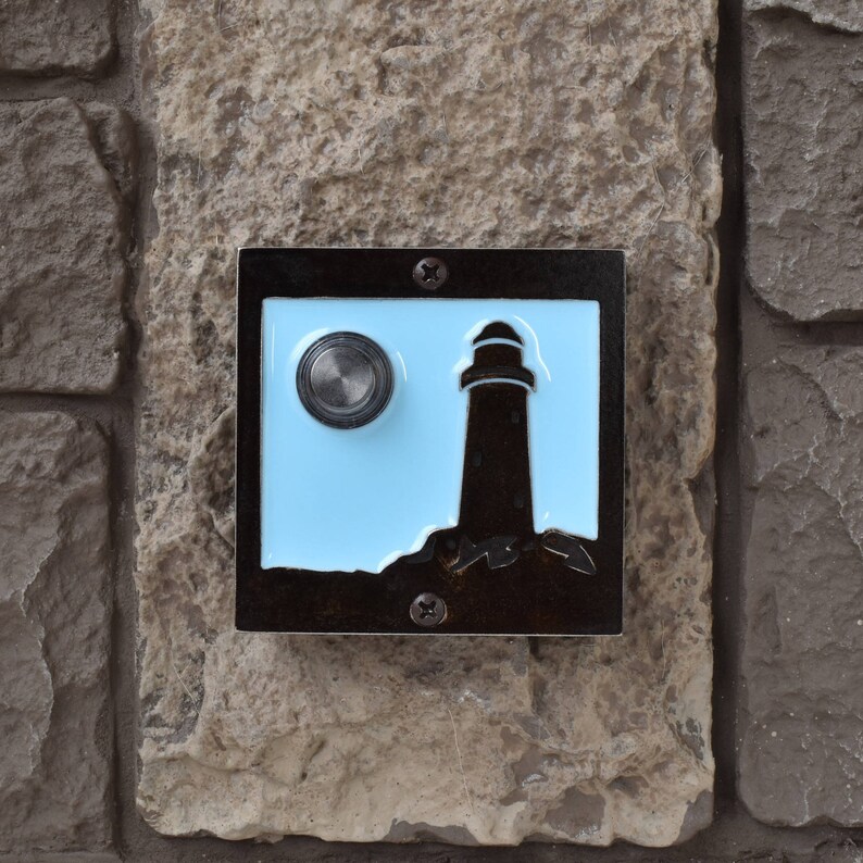 Lighthouse Doorbell With Lighted Button - Etsy