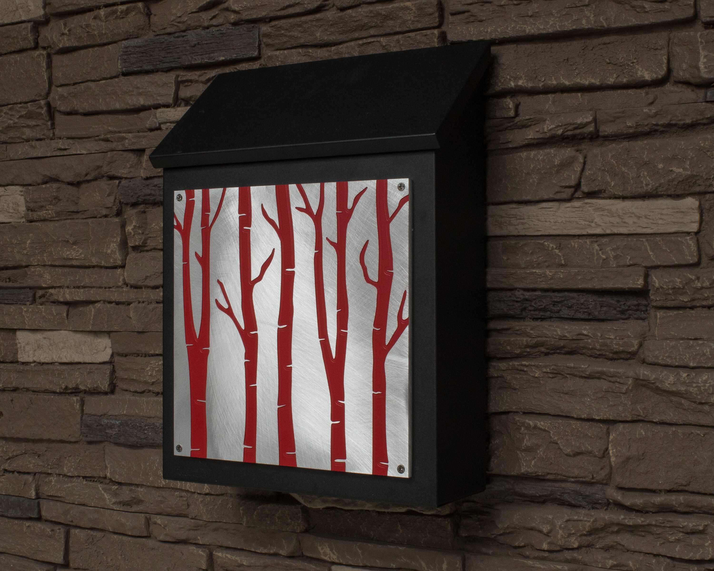 Birch Tree Wall Mount Mailbox - Vertical - Etsy