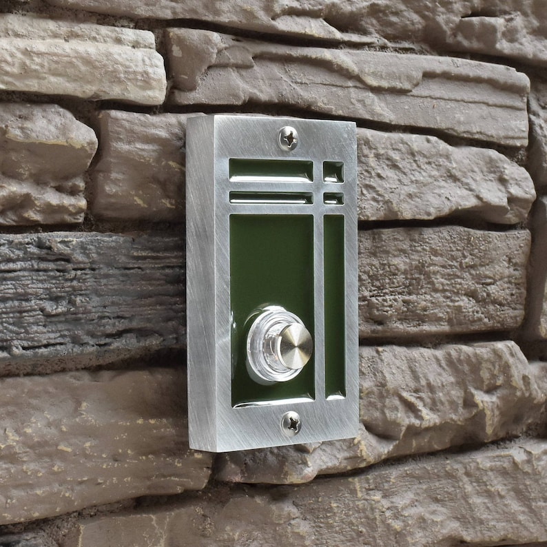 Mid Centruy Modern Doorbell with Lighted Button | Etsy