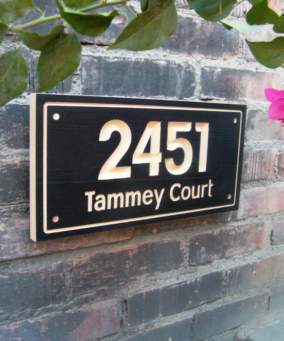 14"x7" Bold Address Engraved Plaque, Housewarming Gift, Realtor Gift ...