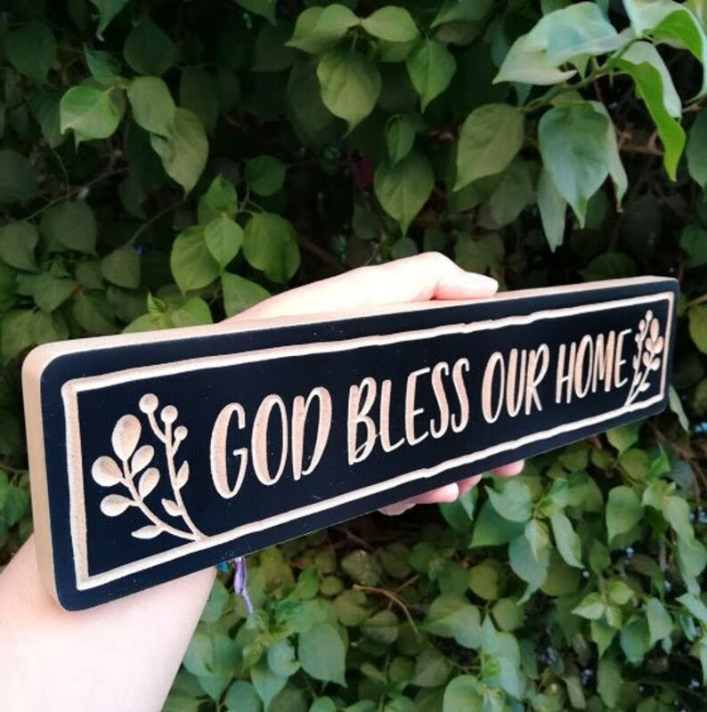 13x 3 God Bless Our Home Sign Housewarming Gift | Etsy