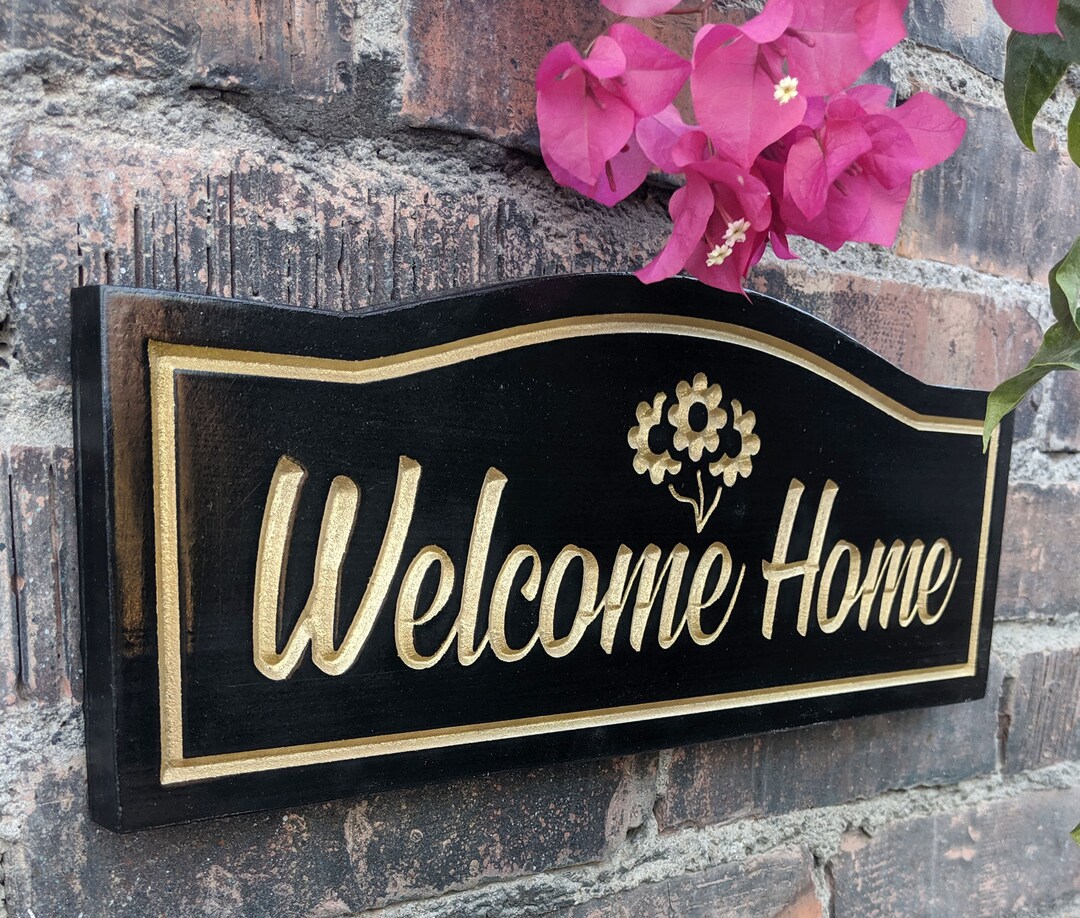 14" X 5.5" Welcome Home Engraved Plaque, Housewarming Gift, Realtor ...
