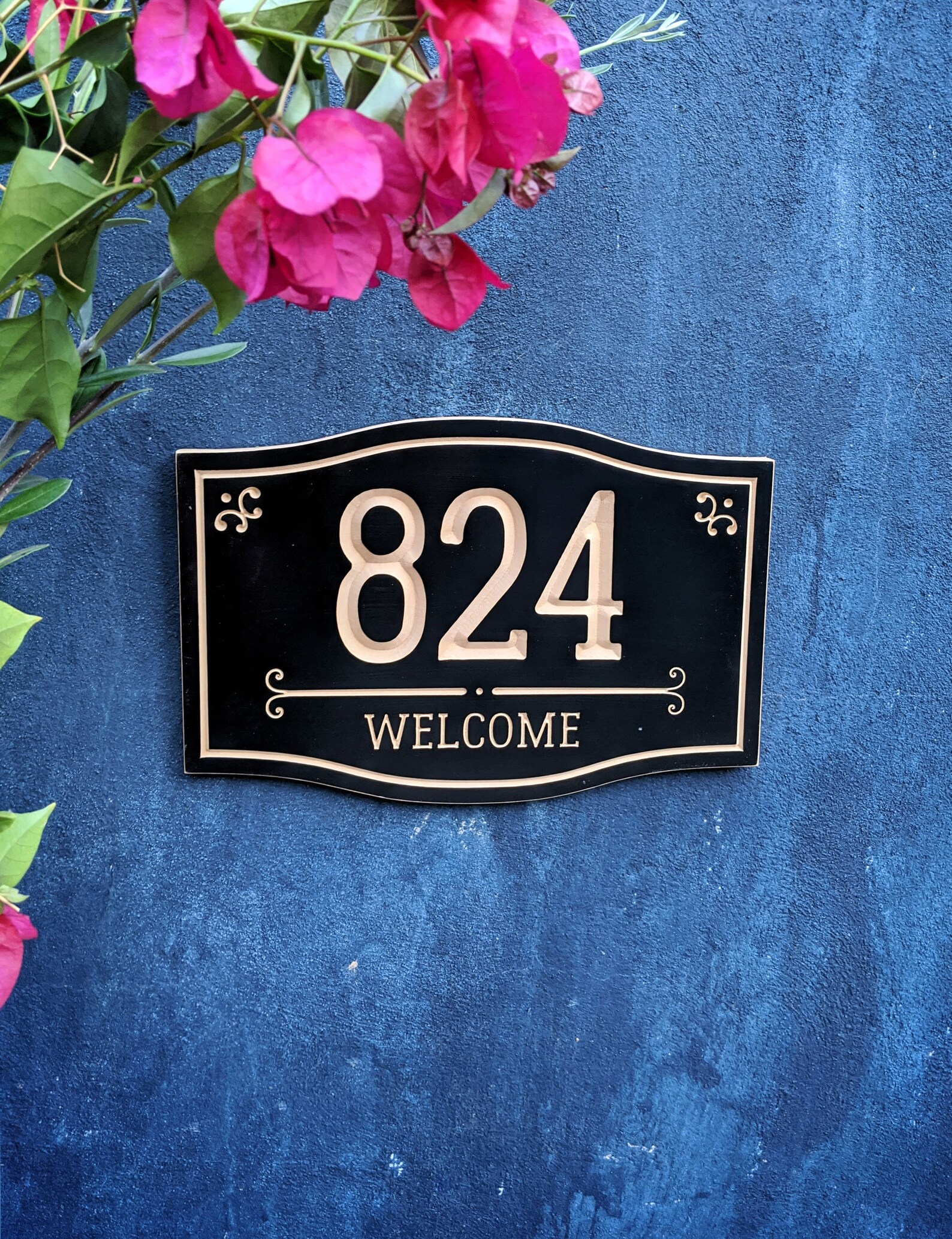 14"x 9.5" House Number Engraved Plaque, Housewarming Gift, Open House ...
