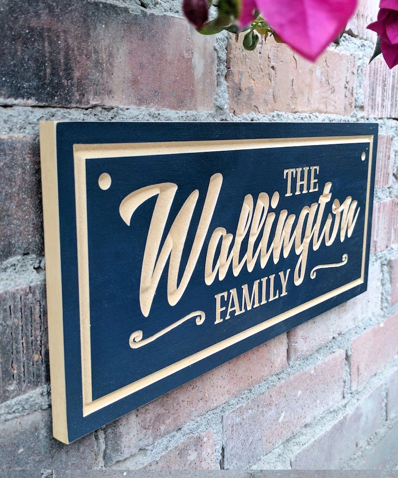 14x6 Family Name Plaque Housewarming Gift | Etsy