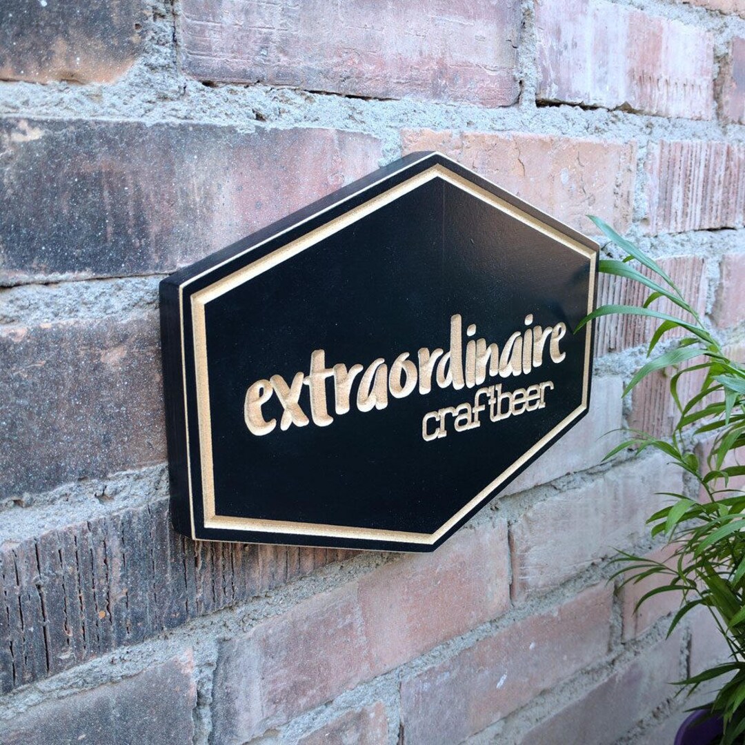 12" X 9" Custom 2 Lines Vintage Sign, Logo Shop Sign, Man Cave Sign ...