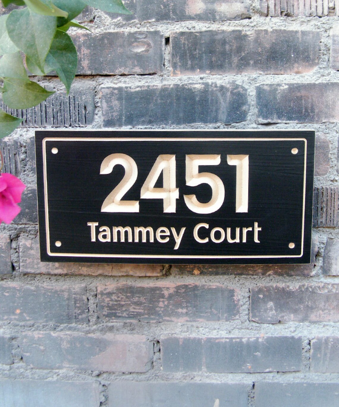 14"x7" Bold Address Engraved Plaque, Housewarming Gift, Realtor Gift ...