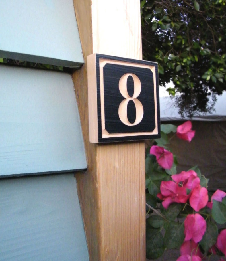 4 Square Engraved Plaque Apartment Number Plaque Tiny - Etsy