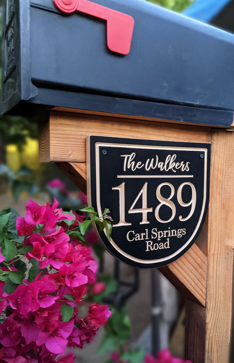 11" X 10" Mailbox House Number Sign, Mailbox Number, Realtor Closing ...