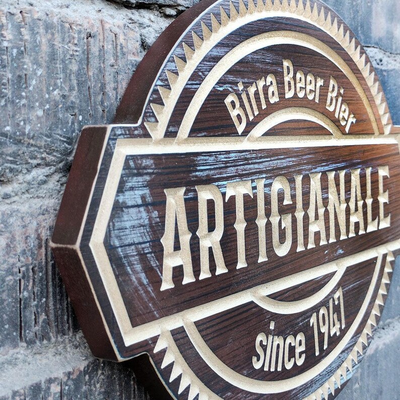 Vintage Style Sign With 3 Customizable Lines Shop Sign Man | Etsy