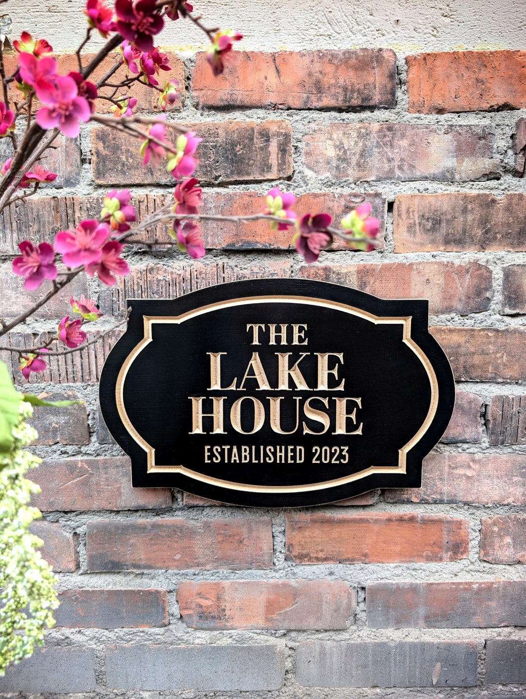 15"x10" House Name Engraved Plaque, Housewarming Gift, Realtor Gift ...