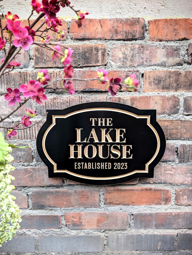 15"x10" House Name Engraved Plaque, Housewarming Gift, Realtor Gift ...