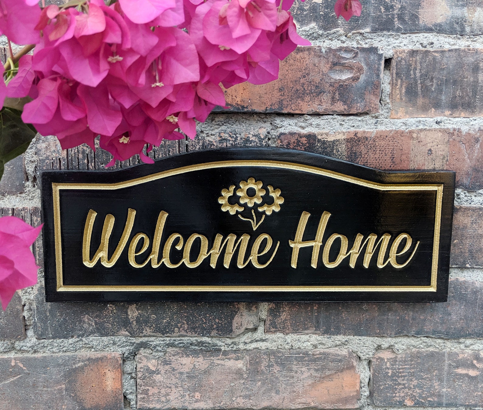 14 X 5.5 Welcome Home Engraved Plaque | Etsy