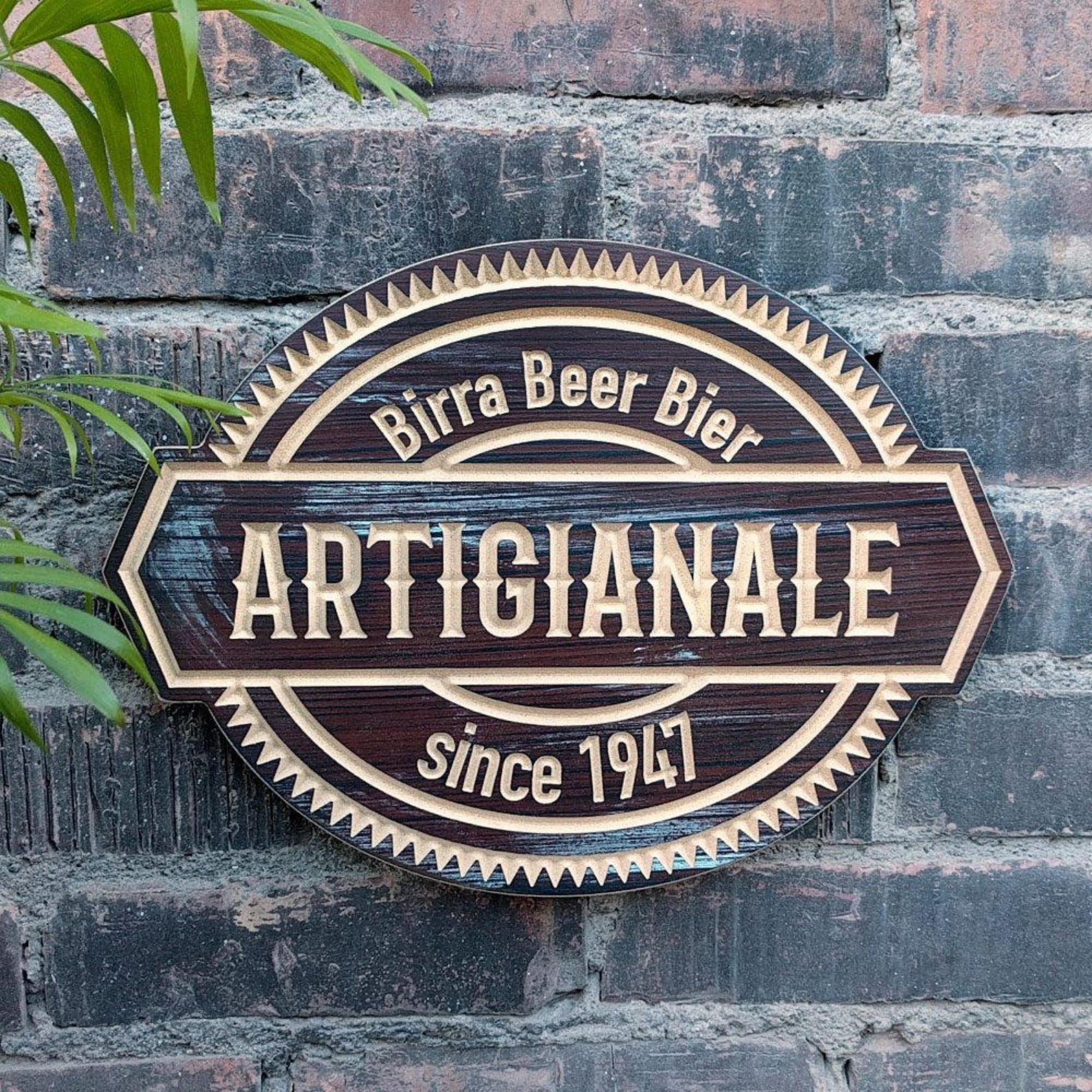 Vintage Style Sign With 3 Customizable Lines Shop Sign Man | Etsy