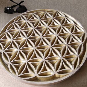 Flower of Life Solid Wood Plate - Etsy
