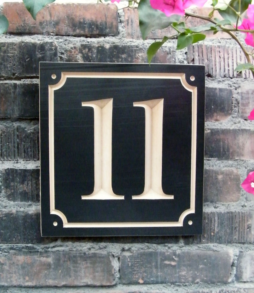 10" Square House Number Engraved Plaque, Housewarming Gift, Realtor ...