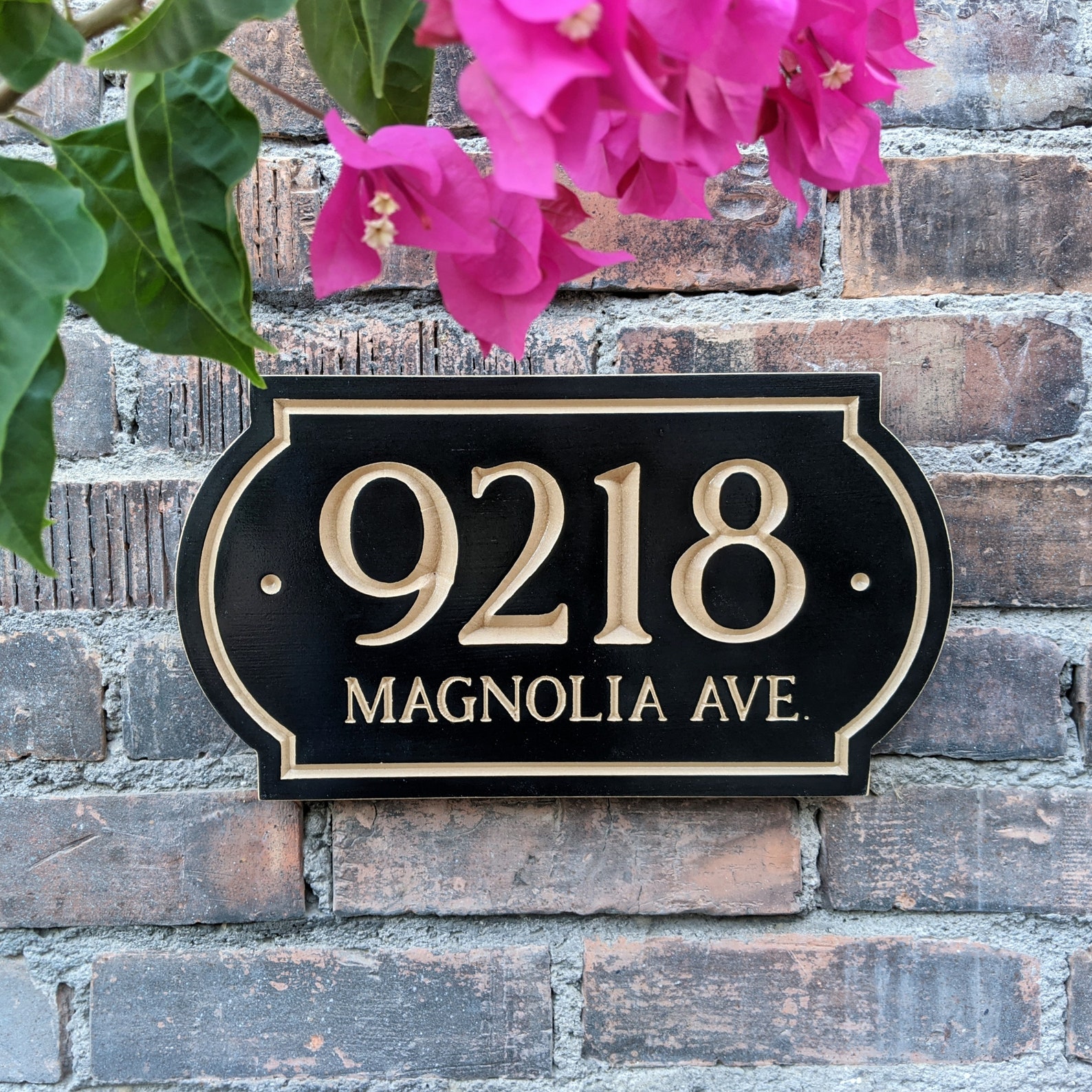 14x 8 House Number Engraved Plaque Housewarming - Etsy