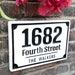 House Number and Family Name Engraved Plaque, Housewarming Gift ...