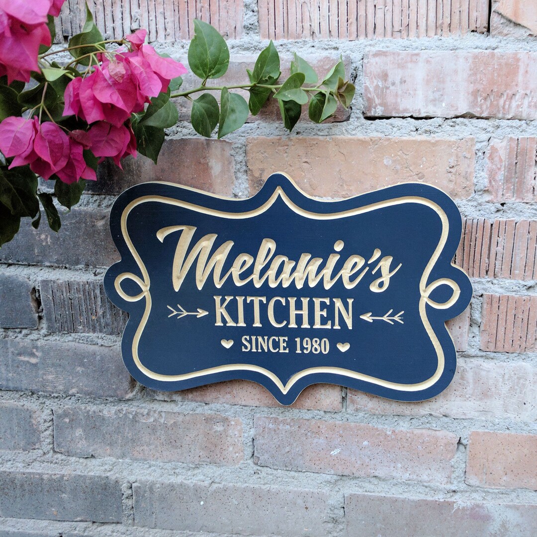 Personalized 10.5"x7" Kitchen Sign, Mother's Day Gift, Grandma Gift ...