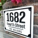 House Number and Family Name Engraved Plaque, Housewarming Gift ...
