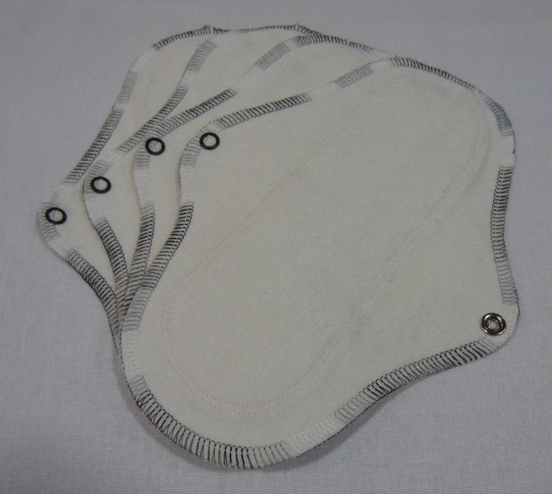 Set of 4 Day Pads in Espresso Swirl 100% Natural Cotton Baby French ...